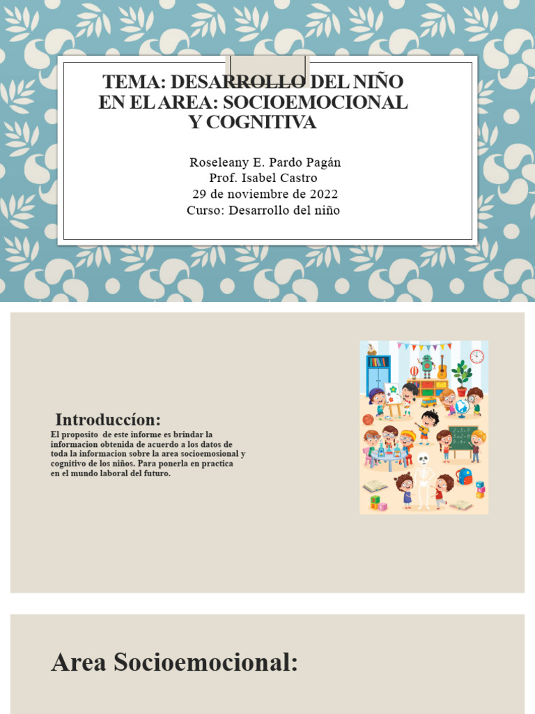 Desarrollo Del Nino Pdf Desarrollo Cognitivo Pensamiento