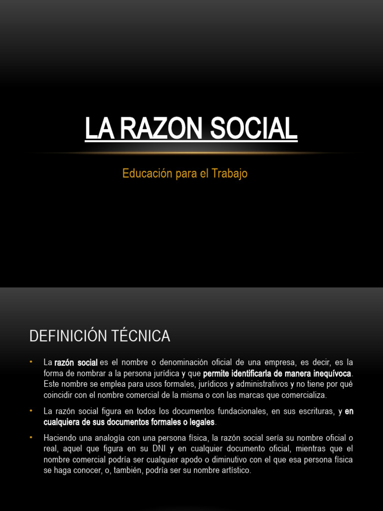 Definición y Tipos de Razón Social | PDF