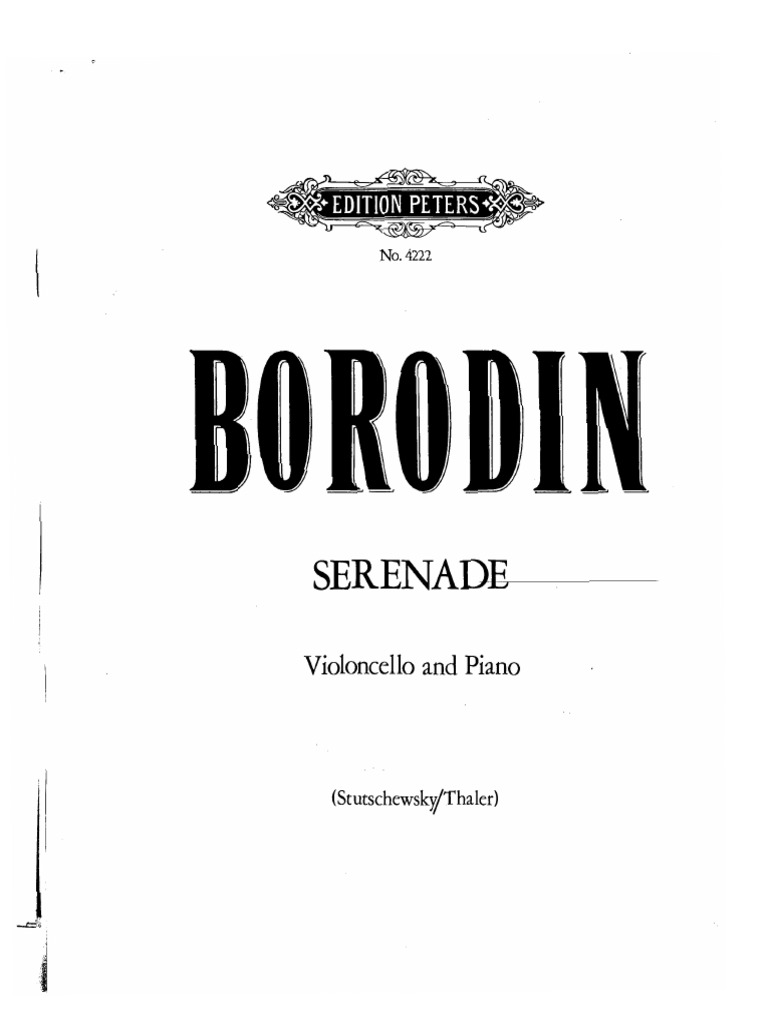 Serenade Cello and Piano | PDF