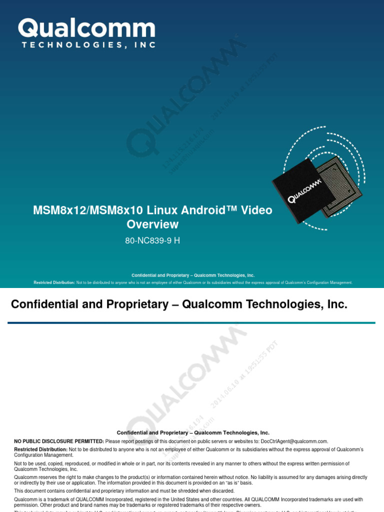 80-NC839-9 H MSM8x12 MSM8x10 LA Video Overview | PDF | Codec | Computer ...