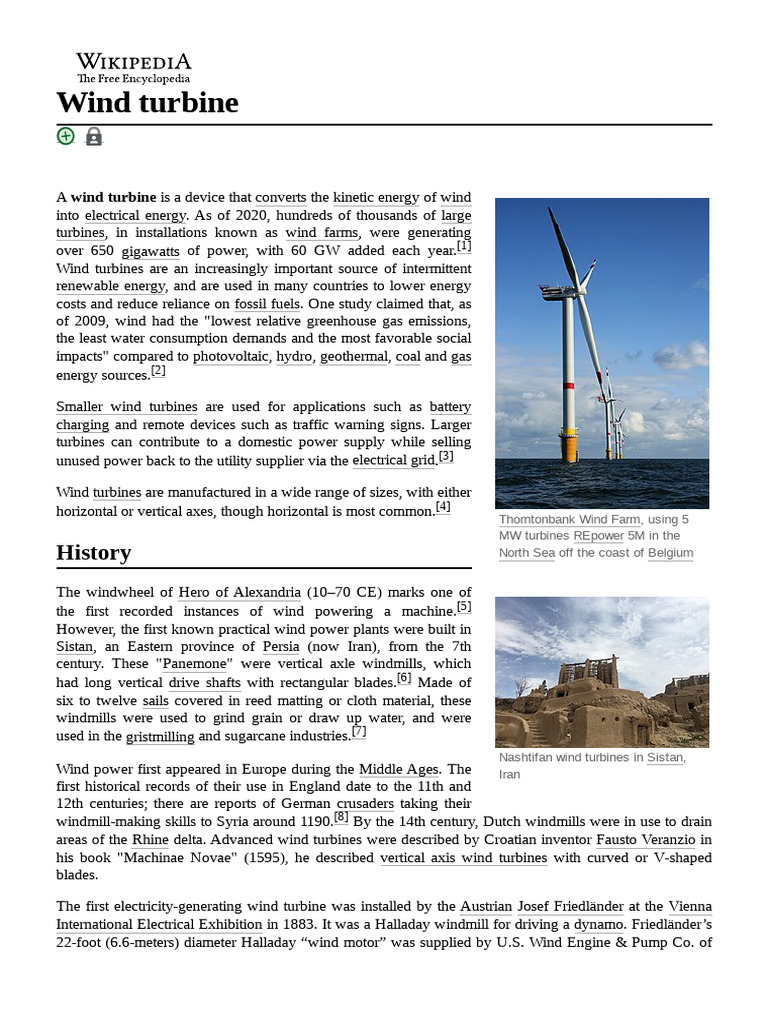 Wind Turbine | PDF | Wind Turbine | Wind Power