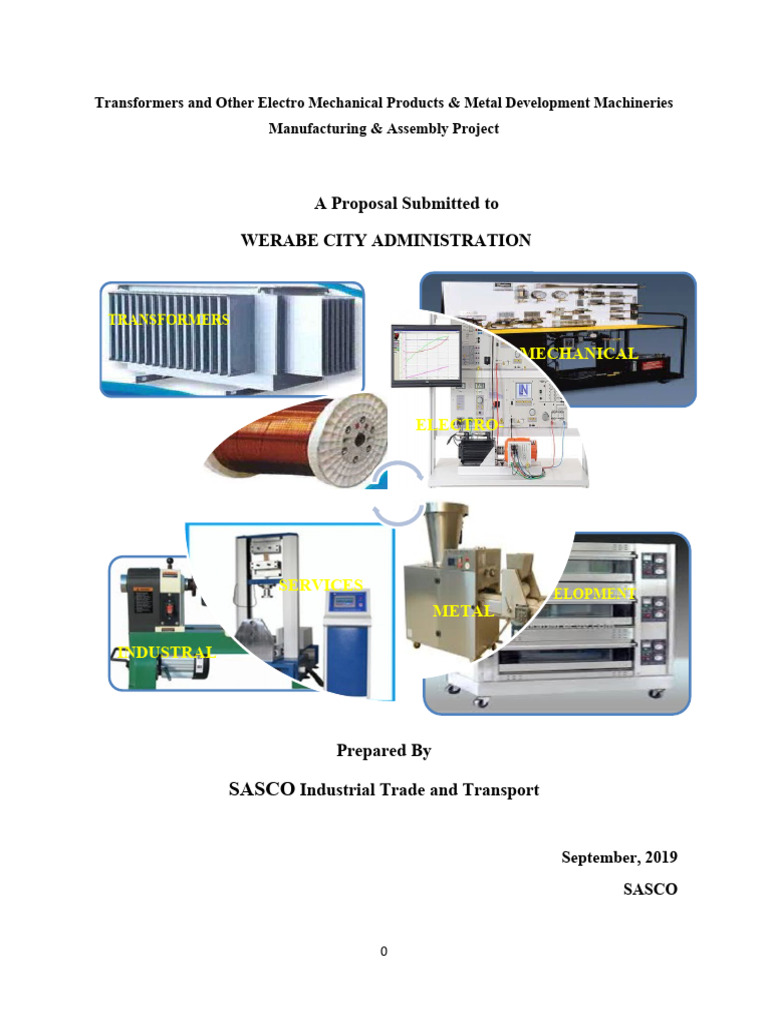 Project Proposal For Electro Mechanical Products & Metal Development ...