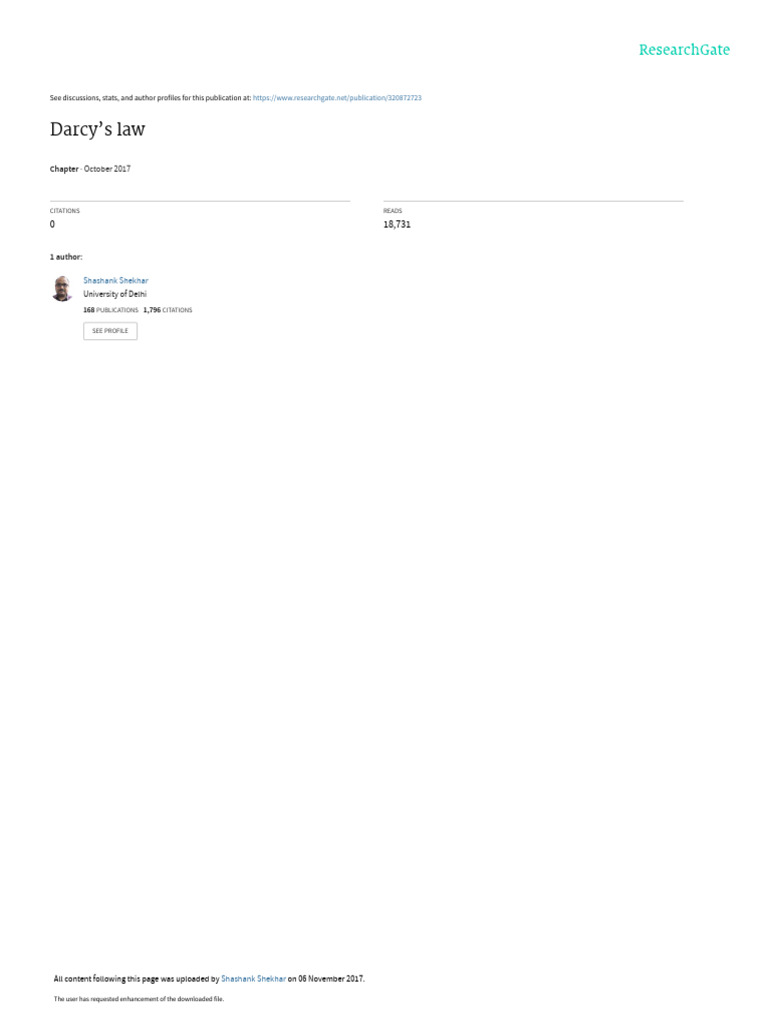 Darcys Law Downloaded Pdf Porosity Hydrology