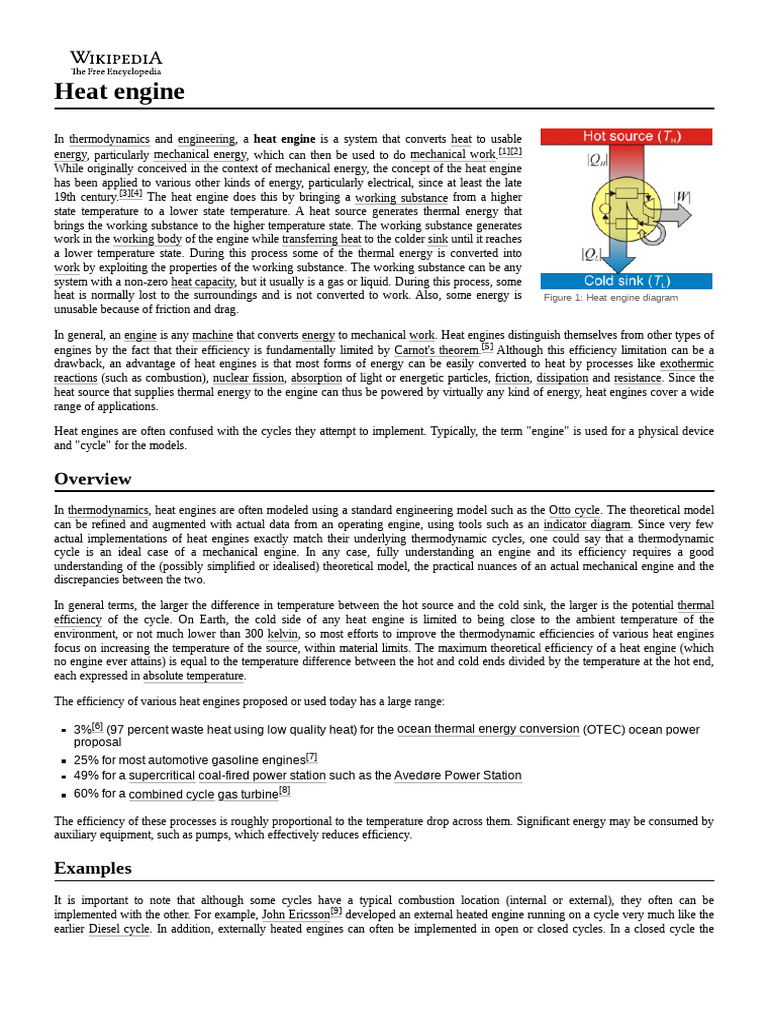 Heat Engine | PDF | Heat | Engines