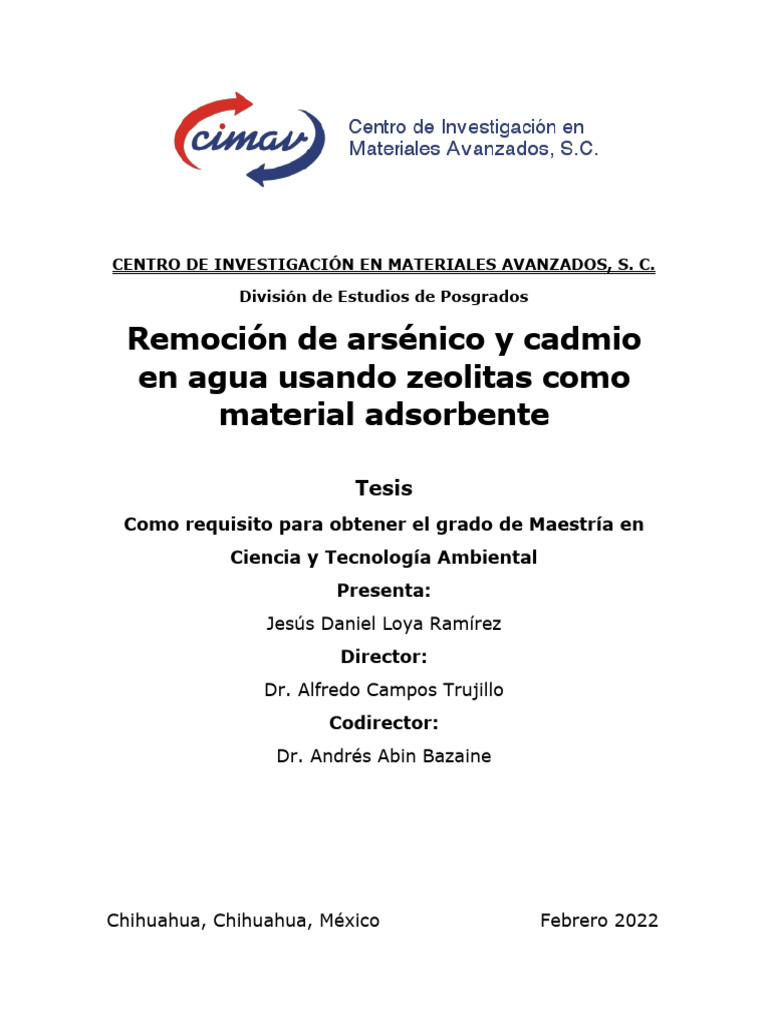 Jesús Daniel Loya Ramírez - Maestría en Ciencia y Tecnología Ambiental ...