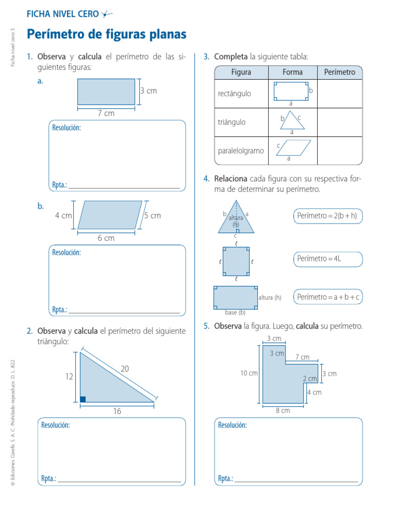 F0 - Perímetro de Figuras Planas | PDF