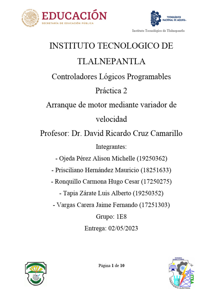 Practica 2 PLC | PDF | Controlador lógico programable | Automatización