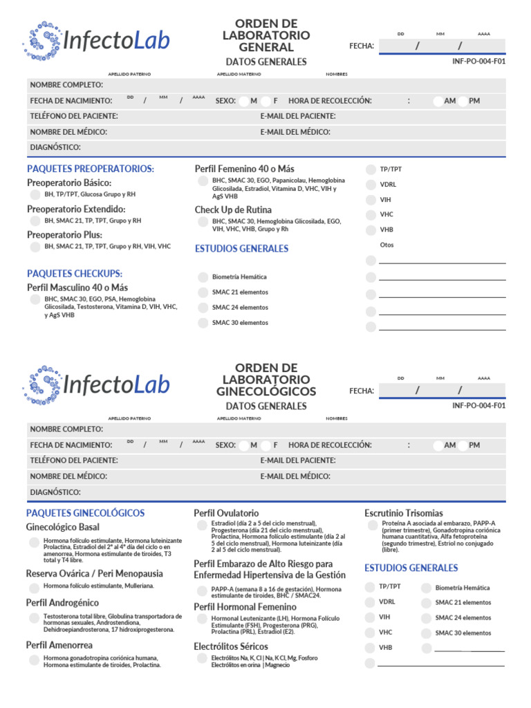 Orden de Laboratorio | PDF