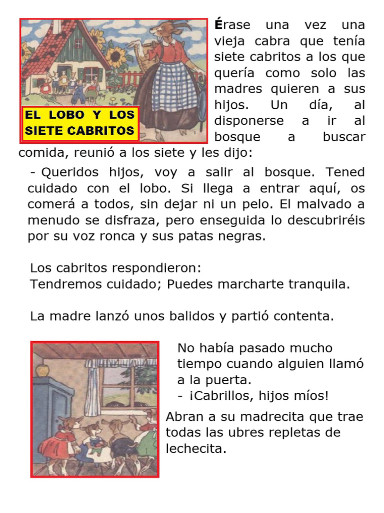 El Lobo Y Los 7 Cabritos Pdf
