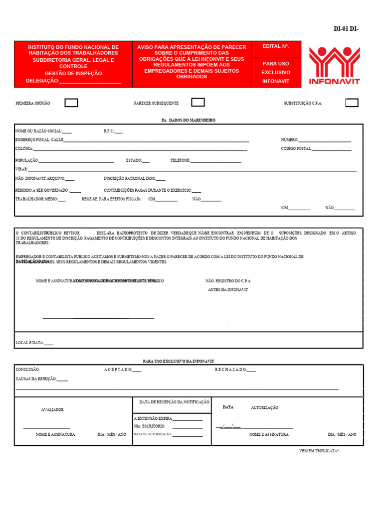 Formato de Registro Infonavit | PDF | Negócios | Finanças e ...
