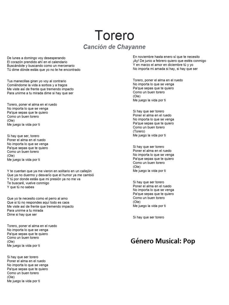 Torero | PDF | Poesía