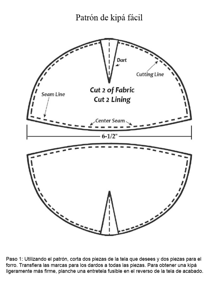 Cómo Hacer Tu Propia Kipá | PDF | Ropa | Moda