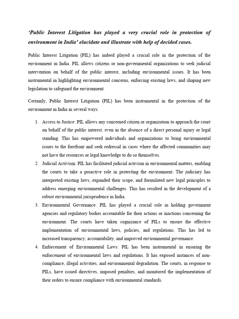 Public Interest Litigation | PDF