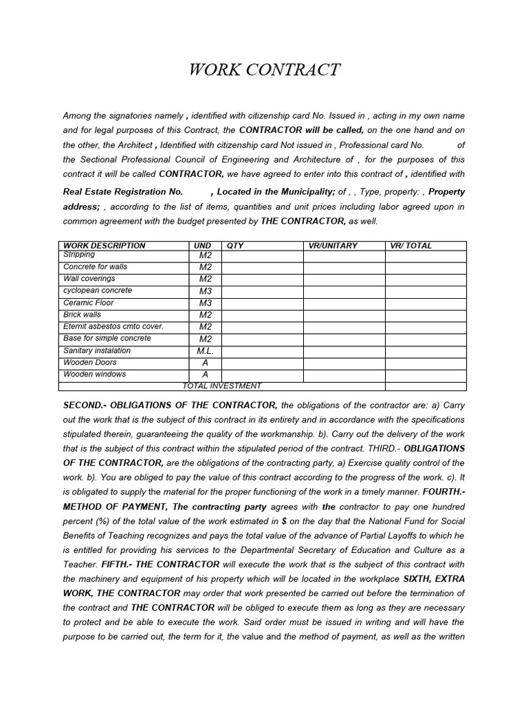 work-contract-format-to-request-partial-unemployment-pdf-employment