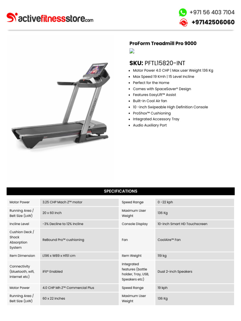 Proform Pro 9000 | PDF
