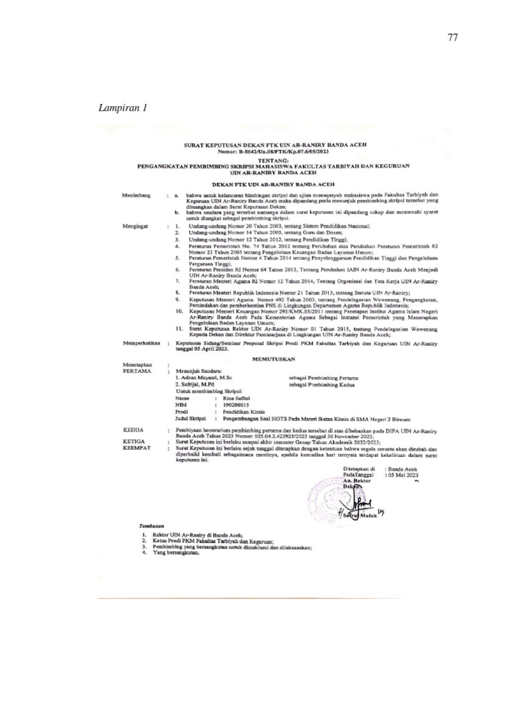 Lampiran Skripsi | PDF