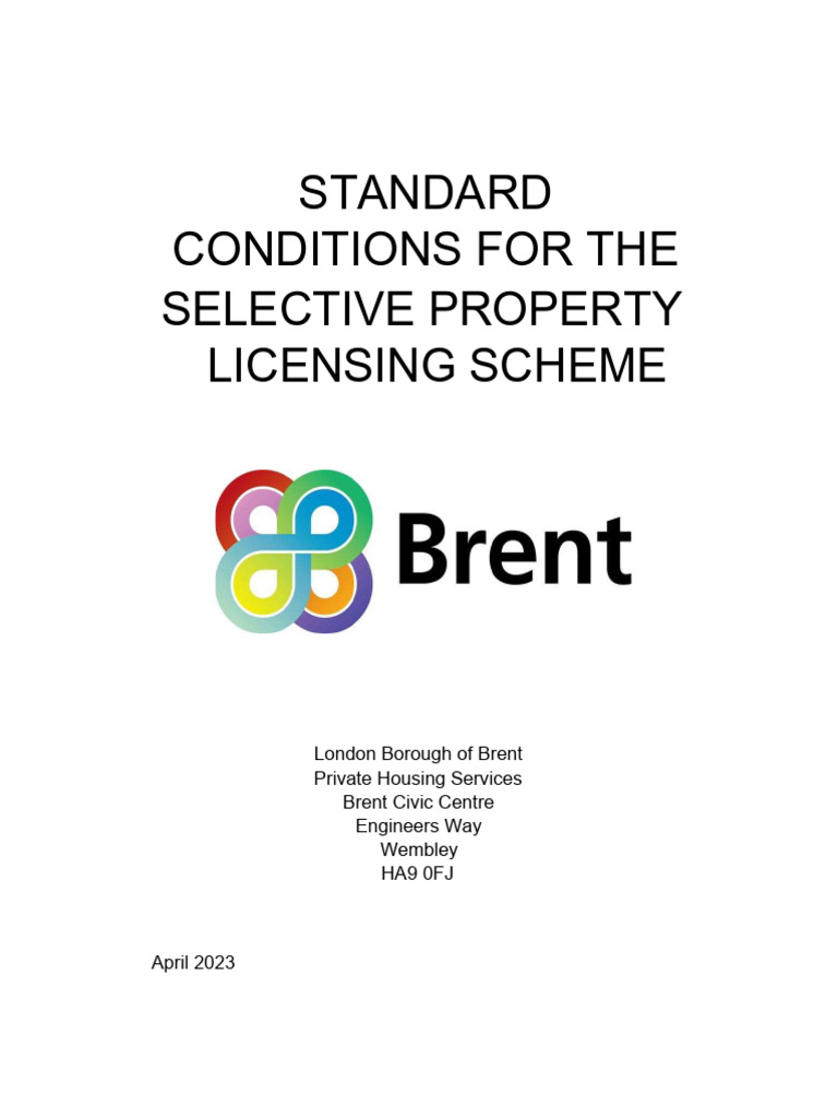 Brent Selective Licensing Conditions 2023 | Download Free PDF ...