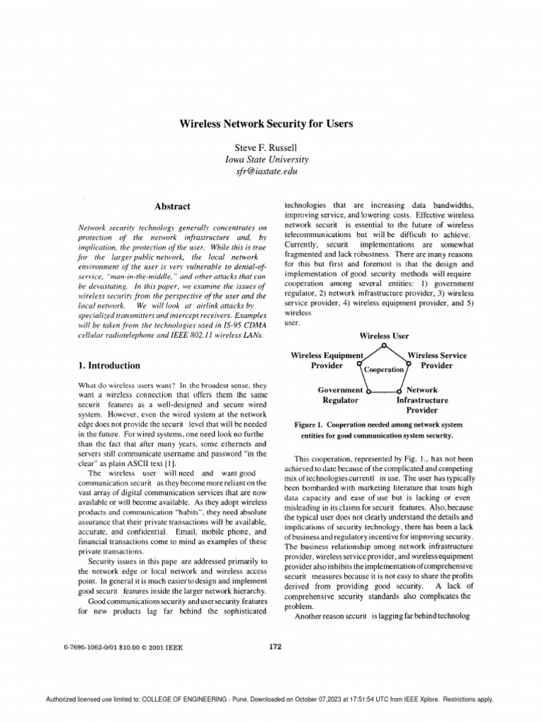 Wireless Network Security For Users Pdf