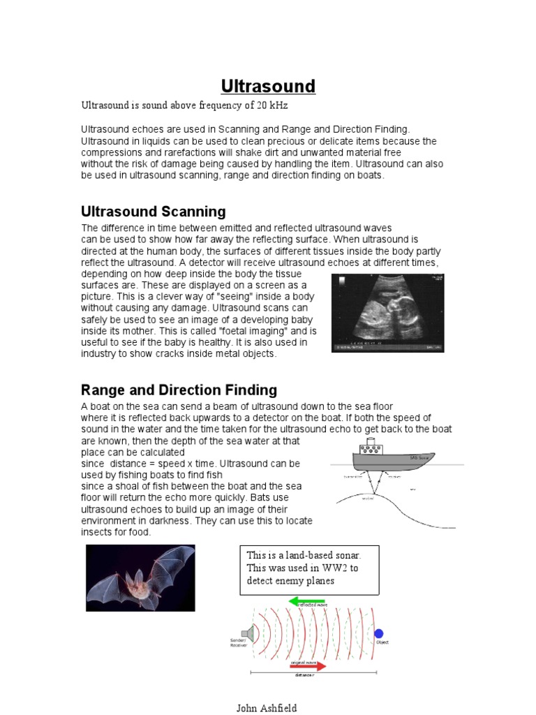 Understanding Ultrasound Applications | PDF