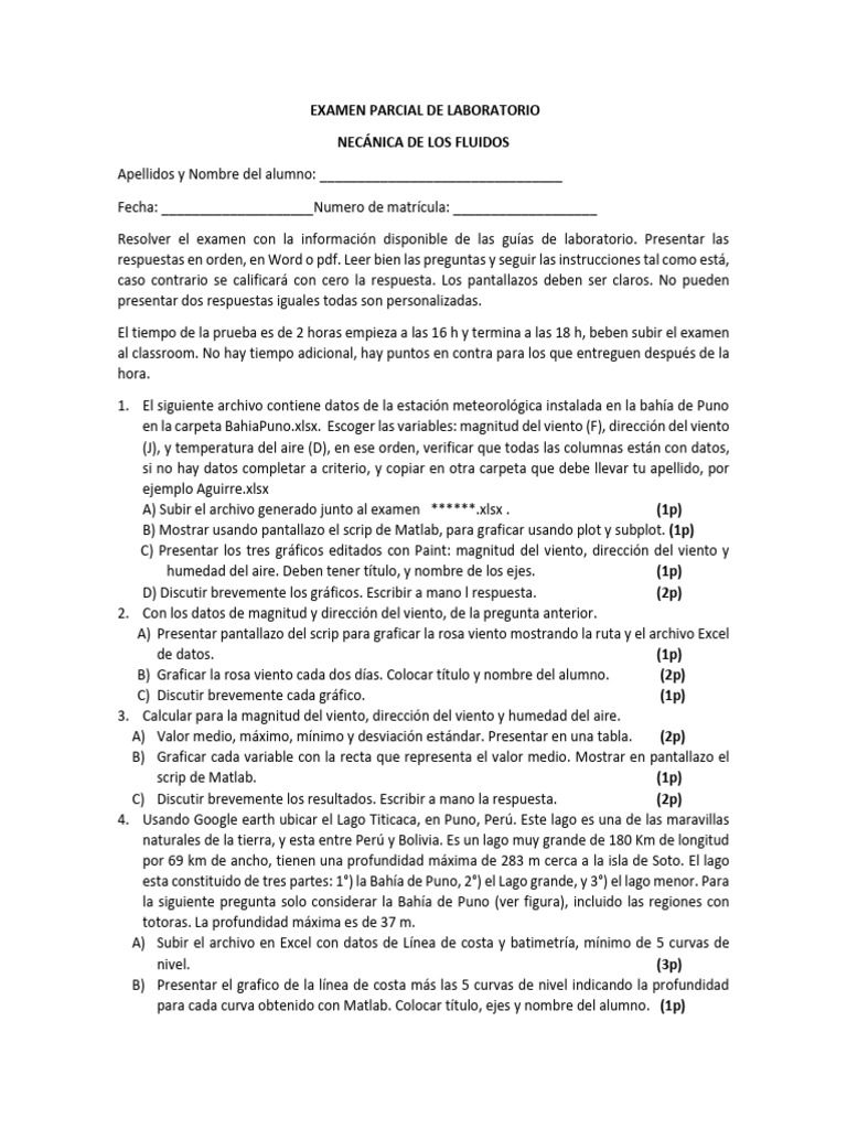 Examen Parcial Laboratorio | PDF