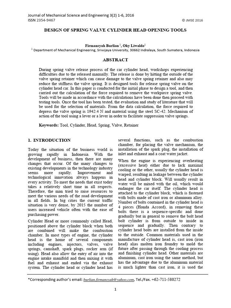 Valve Spring | Download Free PDF | Valve | Internal Combustion Engine