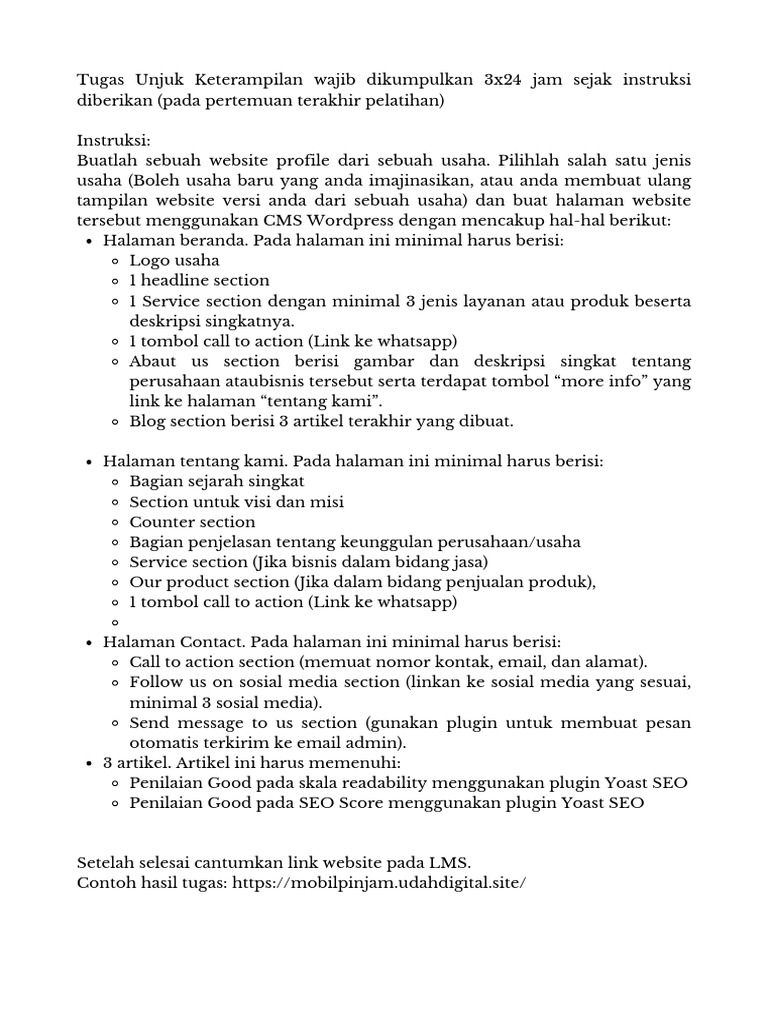 Tugas Unjuk Keterampilan | PDF Tugas Unjuk Keterampilan | PDF