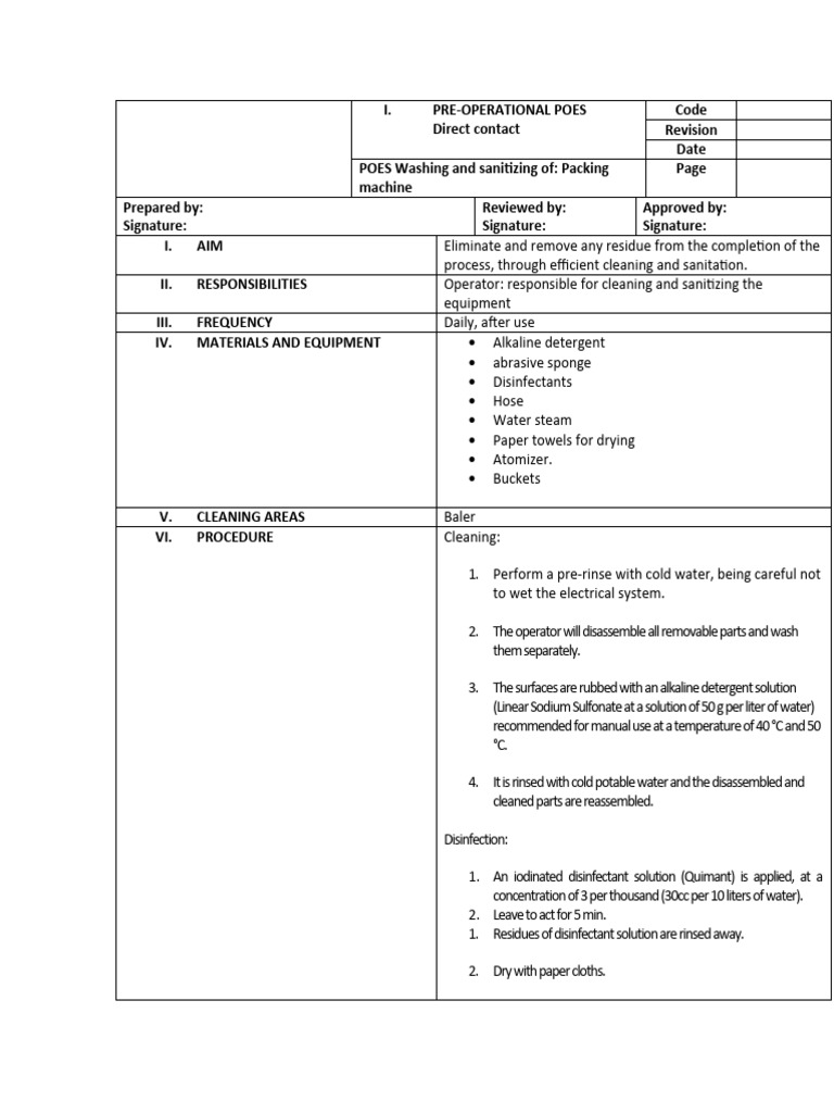 Examples of Poes | Download Free PDF | Hygiene | Disinfectant