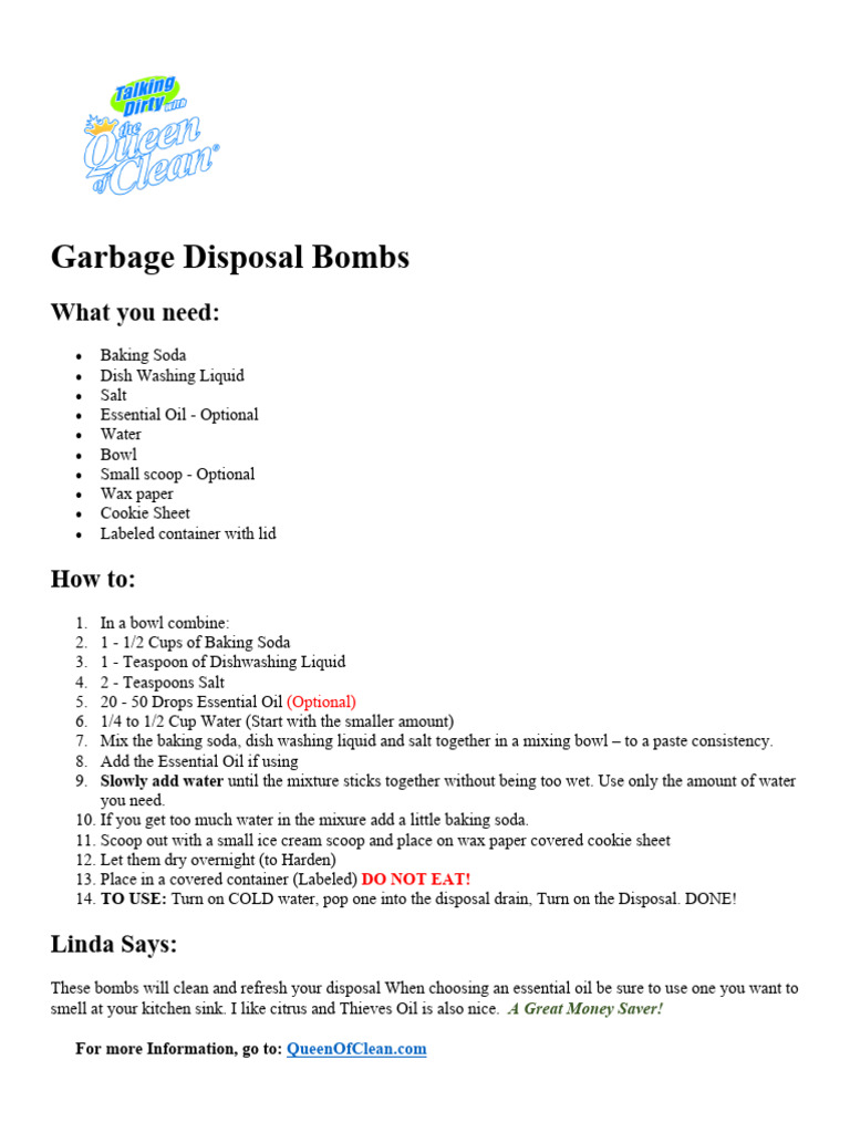 Garbage Disposal Bombs | PDF
