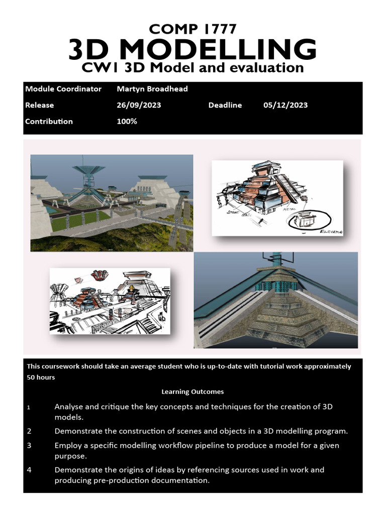 Coursework Briefsdsd | PDF | 3 D Computer Graphics | Plagiarism