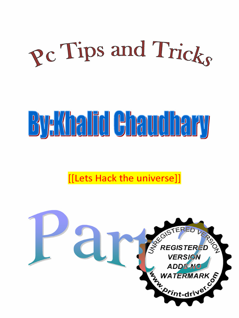 PC Tips and Tricks Part-2 | PDF