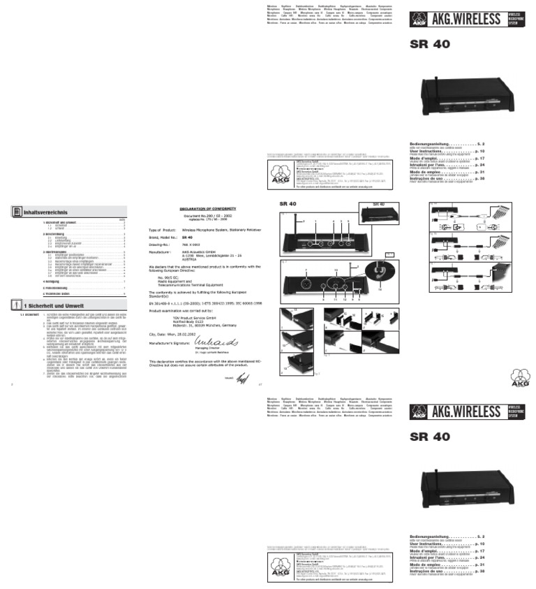 SR40 Manual | PDF