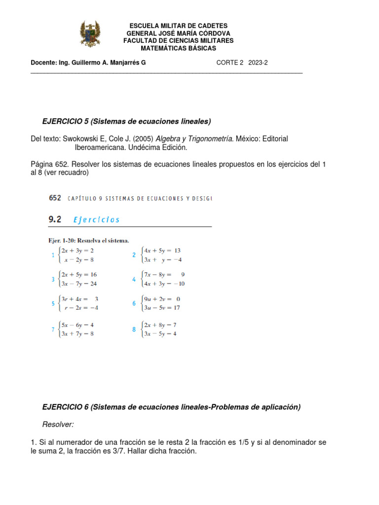 C2 Ejercicios 5, 6 | PDF