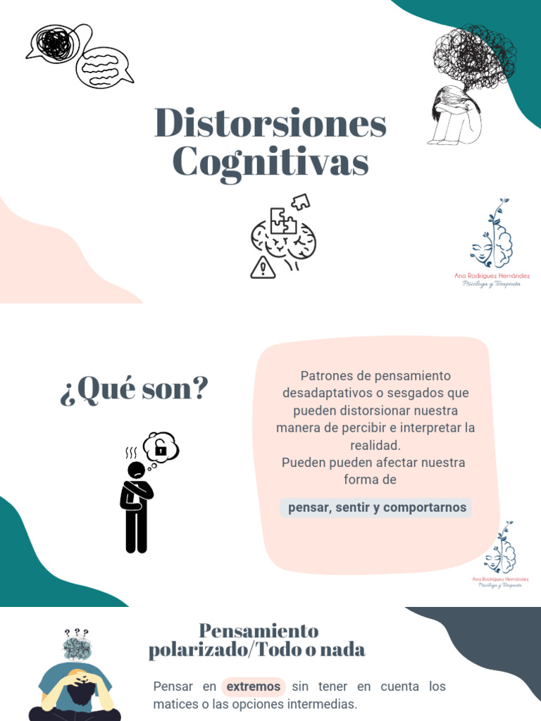 Distorsiones Cognitivas Identificación Y Ejemplos Pdf Pensamiento