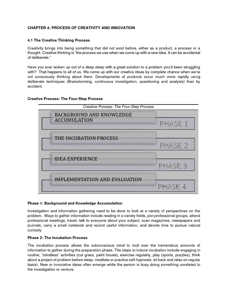 Chapter 4 | PDF | Creativity | Innovation