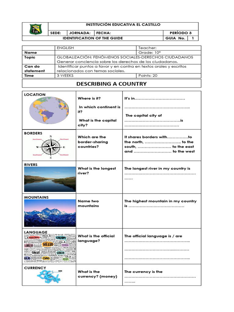 Describing A Country | PDF | Collage