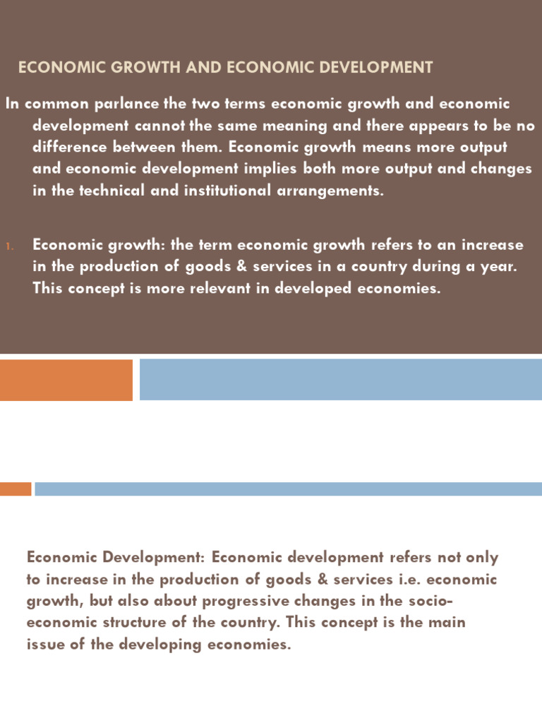 Economic growth and Economic Development | PDF | Economic Growth ...
