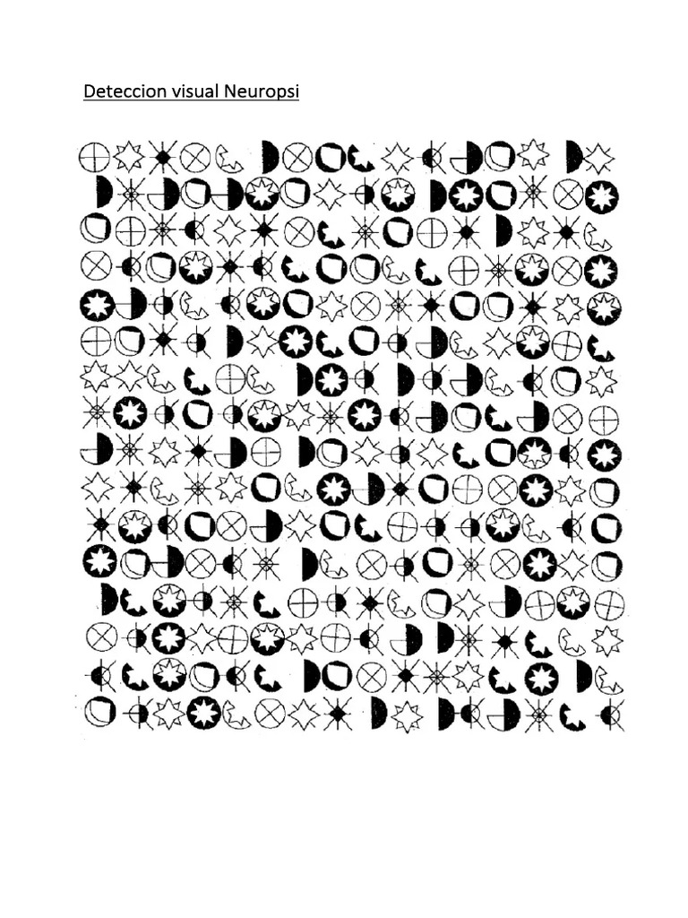 Neuropsi-DETECCION VISUAL | PDF