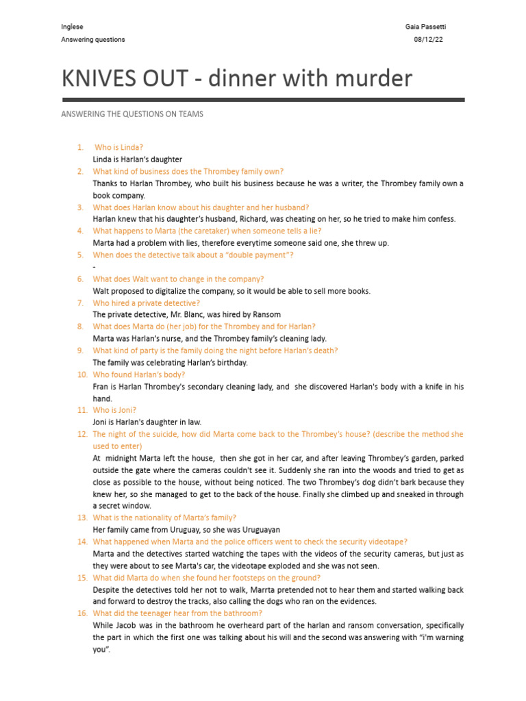 Knives Out | PDF