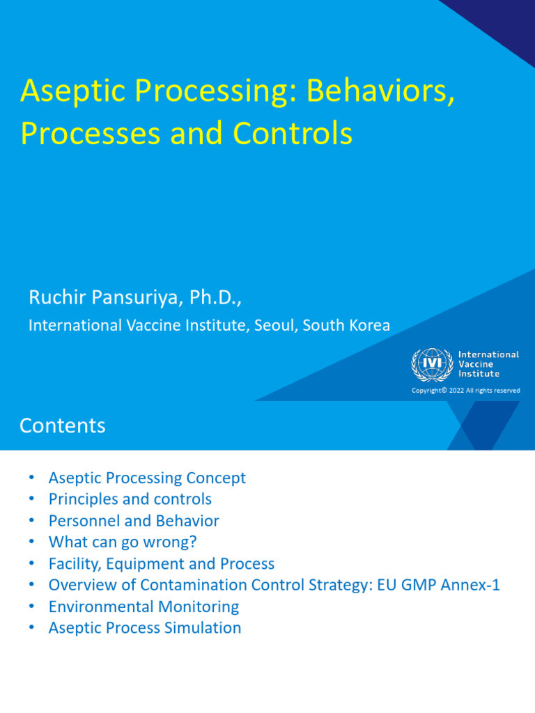 Pansuriya Ruchir - Aseptic Processing Behaviors Processes and Controls | PDF