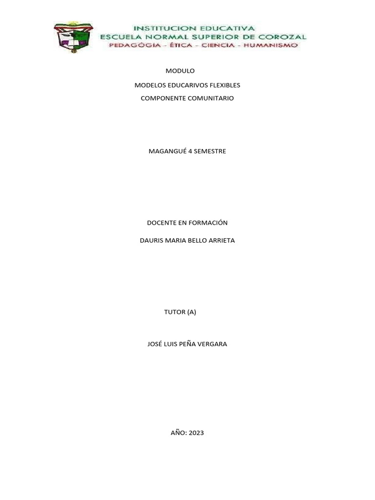 Actividad Componente Comunitario Cuadro Pni | PDF | Comunidad | Enseñando