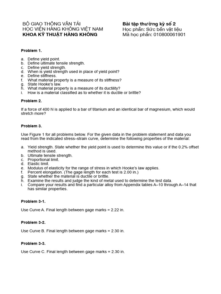 SBVL Assignment2 | PDF | Strength Of Materials | Yield (Engineering)