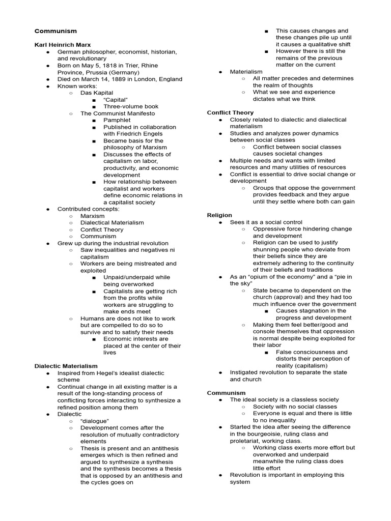 Overview of Marxism and Globalization Concepts | PDF