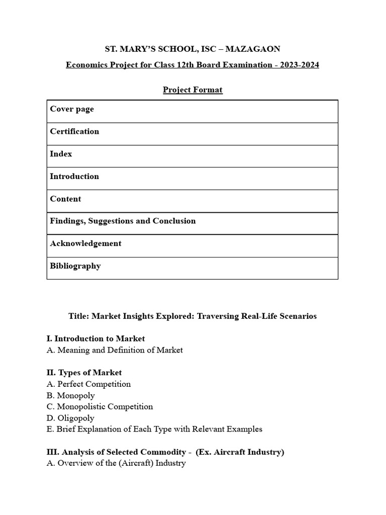 ECO PROJECT - 12th STD | PDF