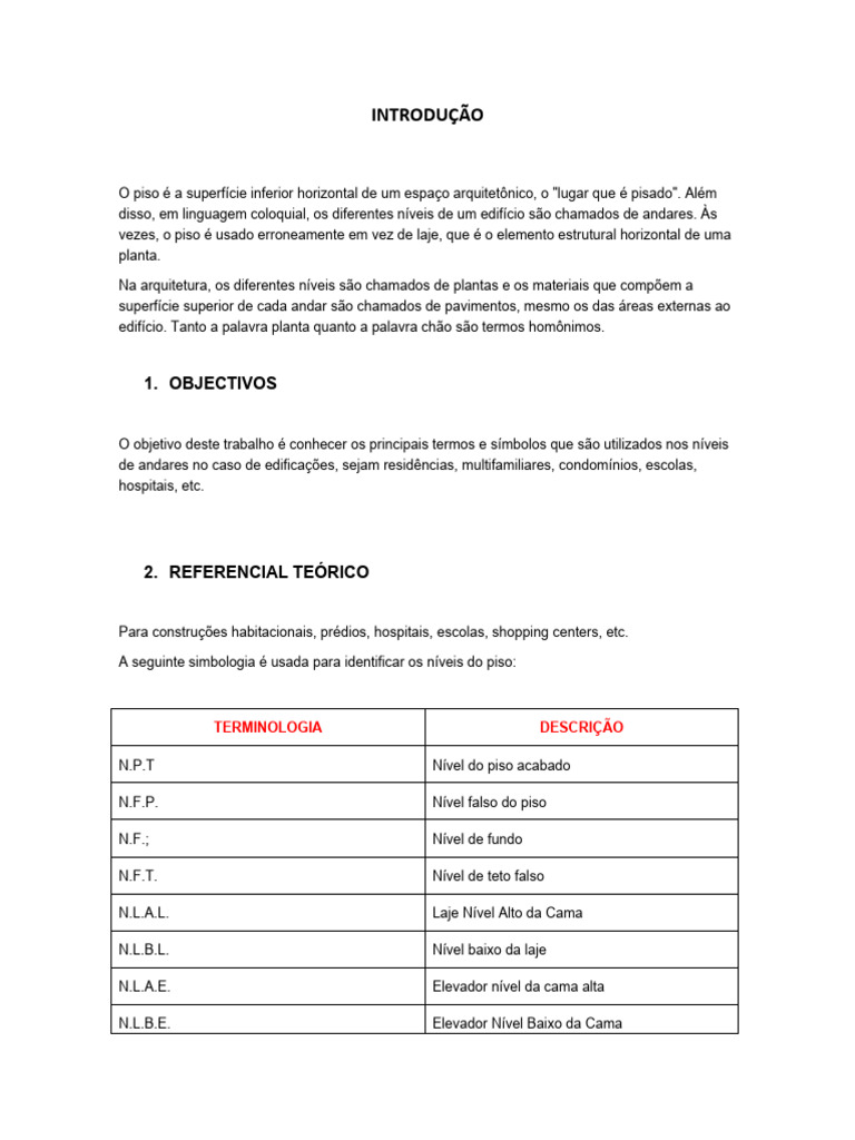 Símbolos de nível de piso | PDF