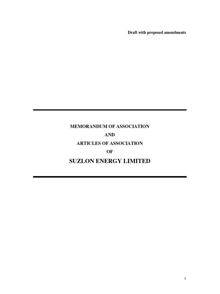 MOA and AOA Draft | PDF | Securities (Finance) | Banks