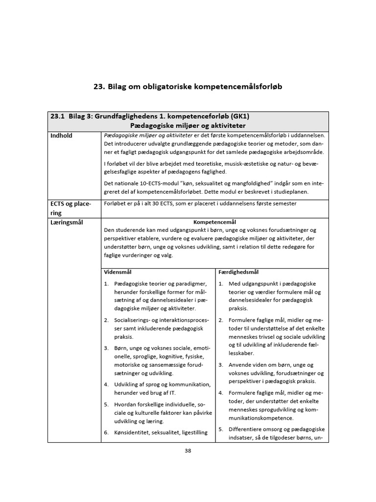 GK1 Kompetencemålsbeskrivelse | PDF