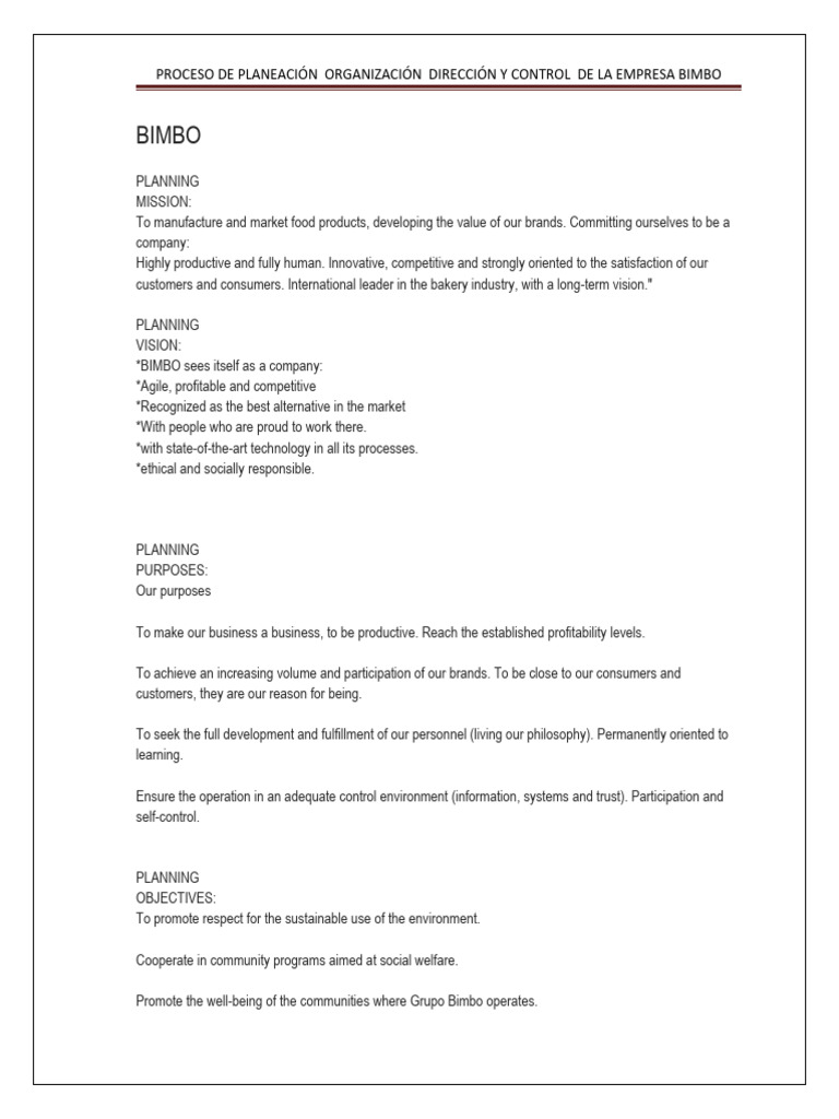 Bimbo Processes | PDF | Brand | Central America