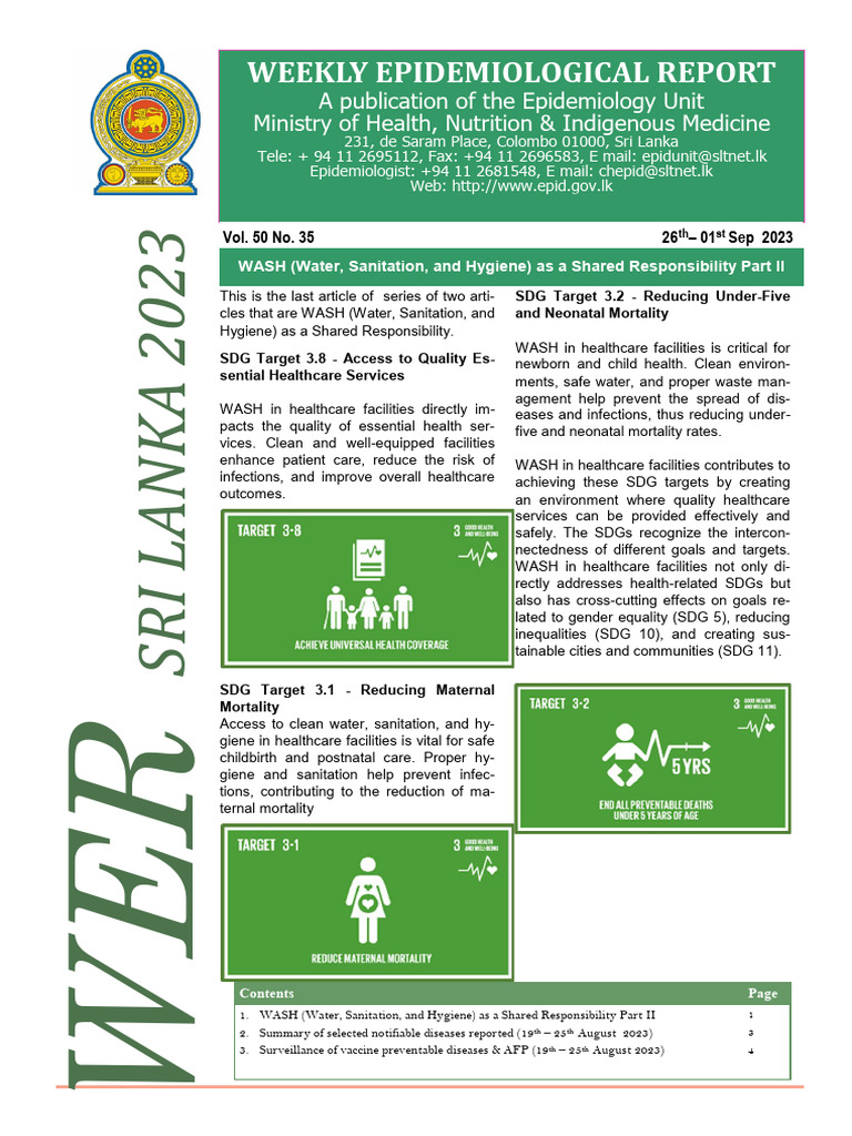 Epid 5 | PDF | Wash | Sanitation