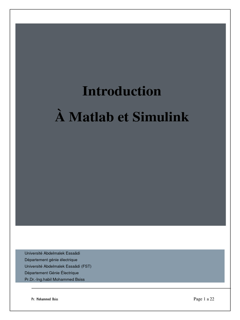 Matlab Introduction | PDF