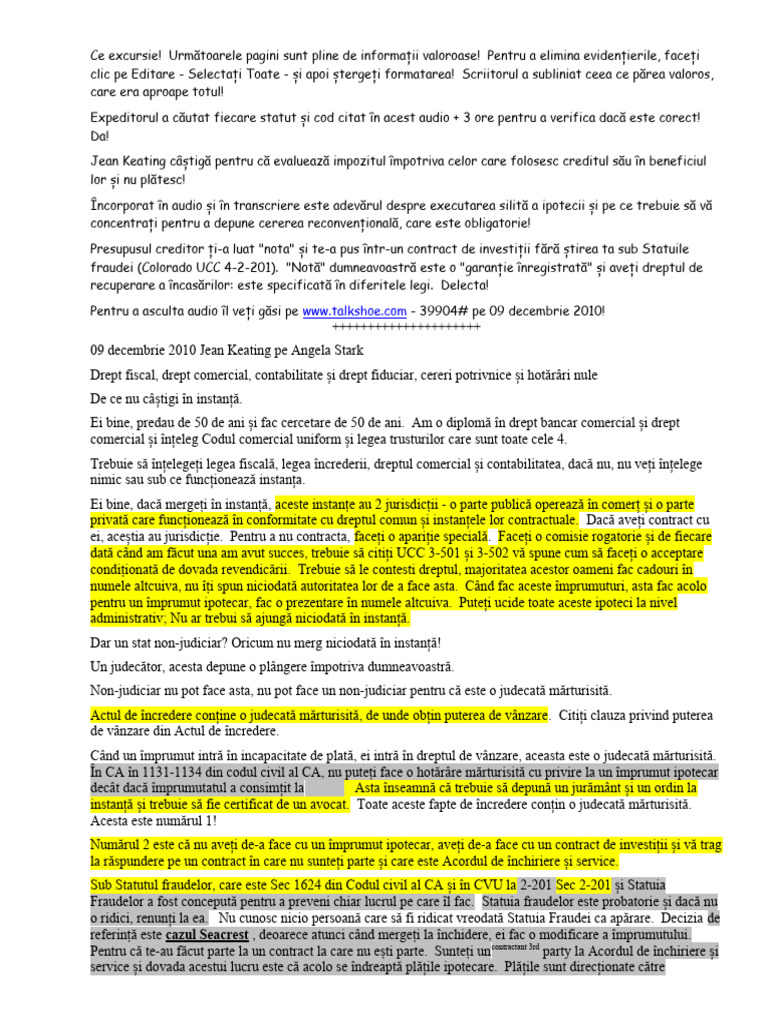 Transcriere Jean Keating | PDF